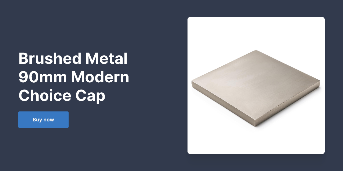 Post Caps - Brushed Metal 90mm Modern Choice Cap | TKstairs.com