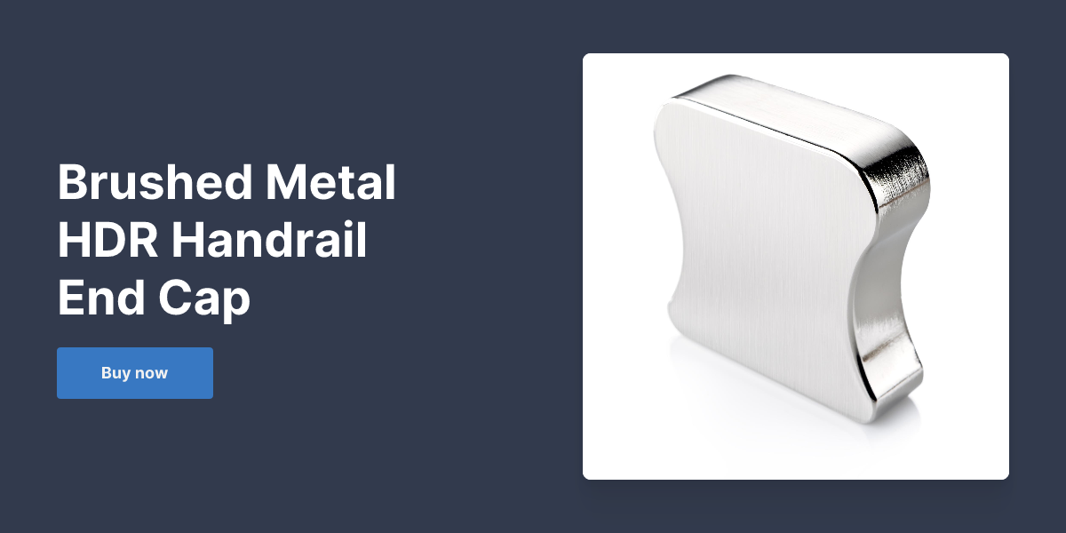 Fixings - Brushed Metal HDR Handrail End Cap | TKstairs.com