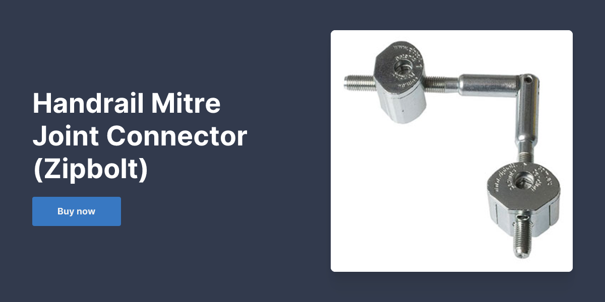 Fixings - Handrail Mitre Joint Connector (Zipbolt) | TKstairs.com