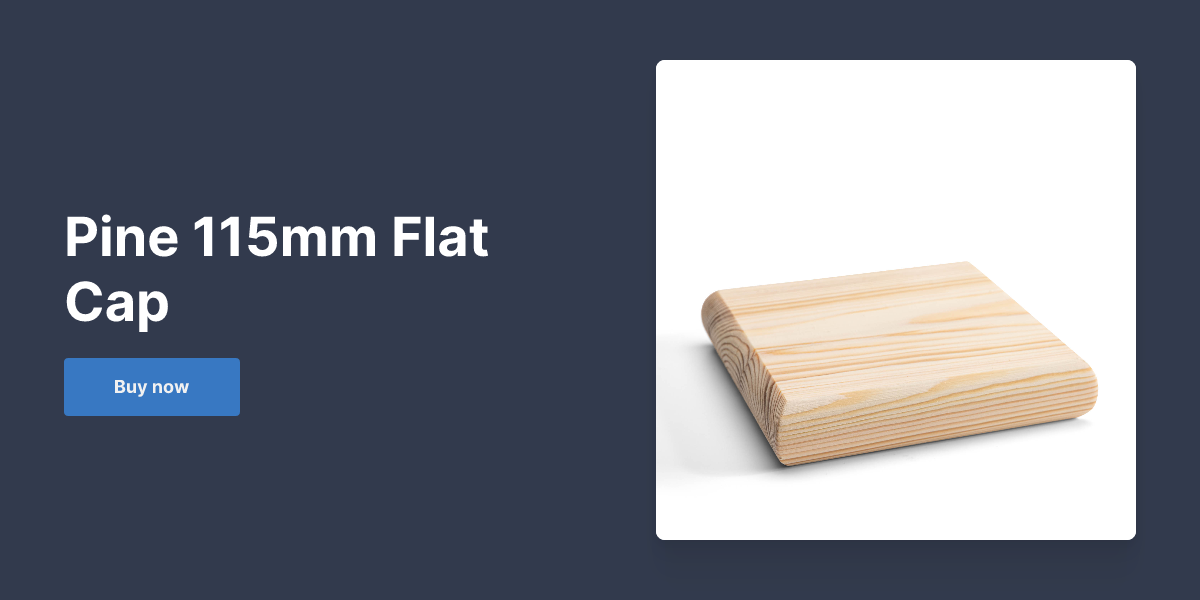 Post Caps - Pine 115mm Flat Cap | TKstairs.com