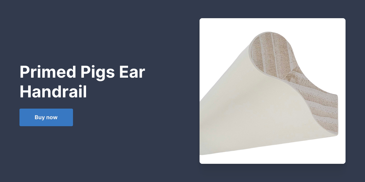 Handrail - Primed Pigs Ear Handrail | TKstairs.com