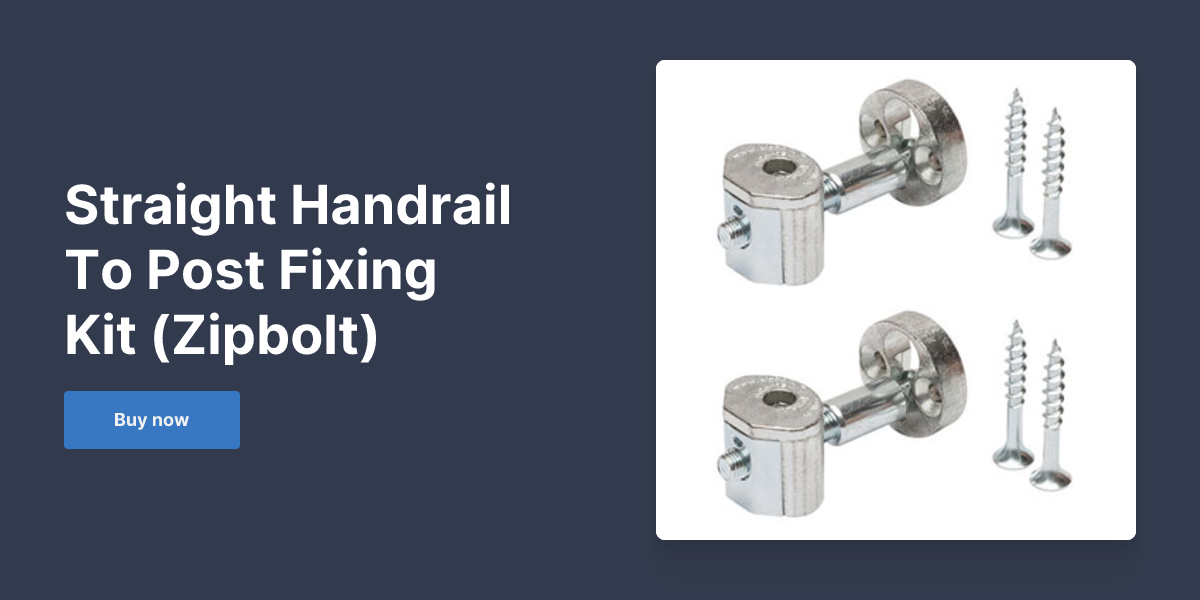 Fixings - Straight Handrail To Post Fixing Kit (Zipbolt) | TKstairs.com